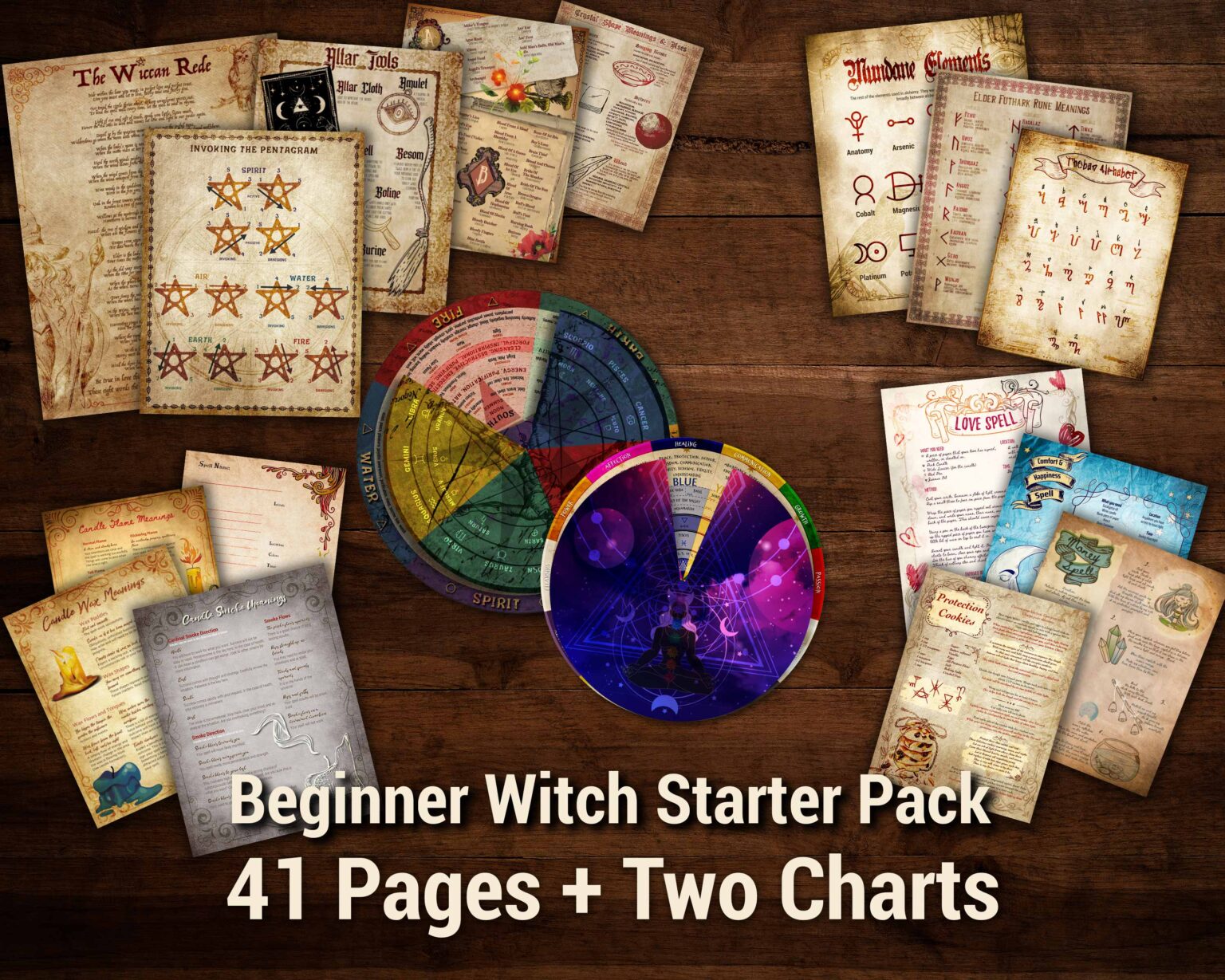 2024 Witch Planner 57 printable calendar pages - Magik Charms