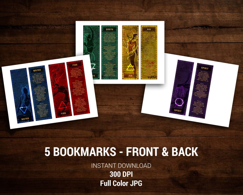 Elemental Magick Bookmarks - Magik Charms